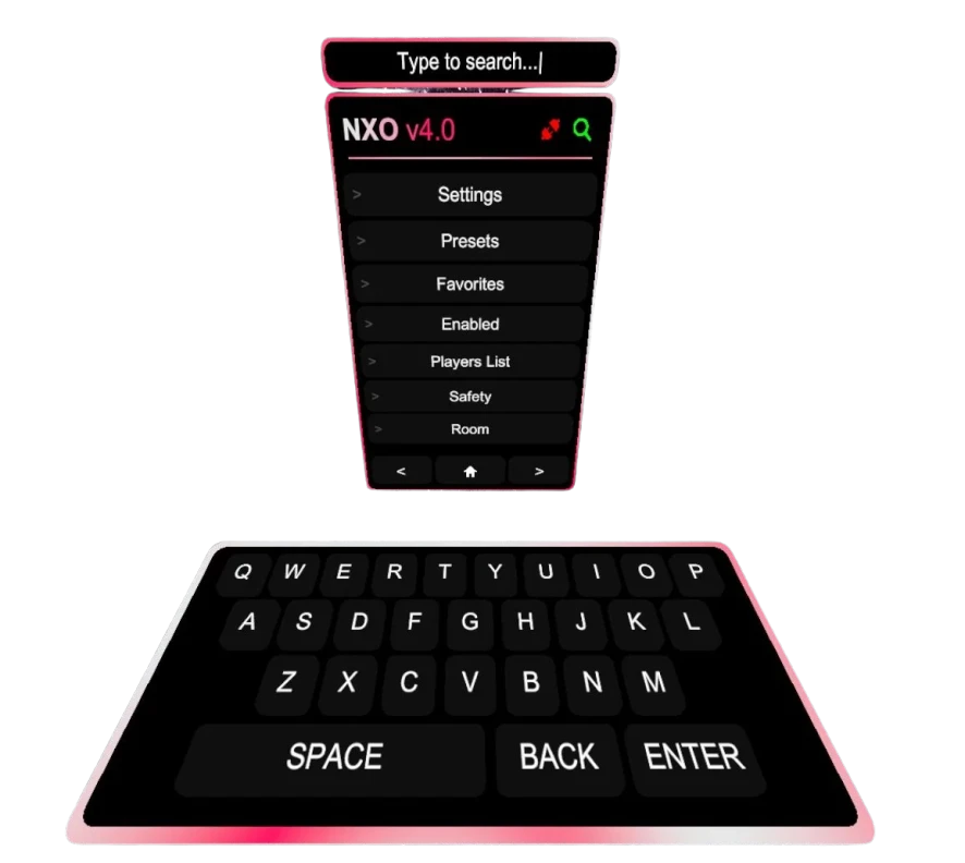 NXO Menu